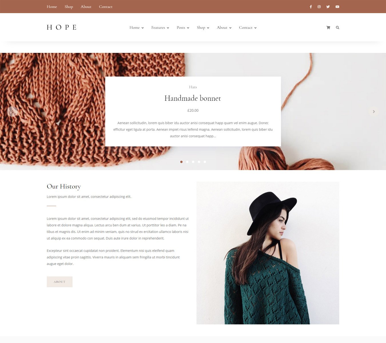 Hope - Blog & Shop WordPress Website - Fiver Templates